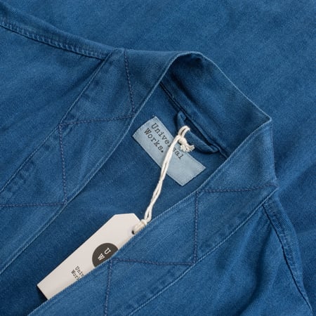 UNIVERSAL WORKS / Tie Front Jacket Washed Indigo Herringbone Denim